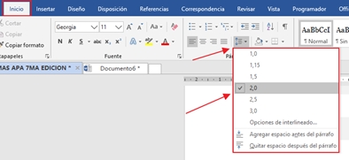 Interlineado en APA 7: Cómo Ajustar el Espacio Entre Líneas en Word ...