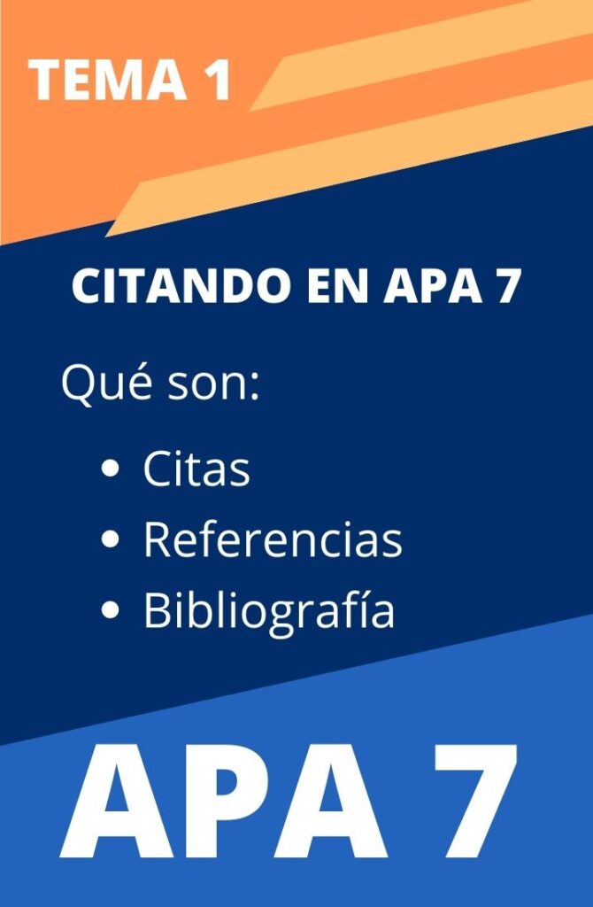 APA 7ma Edición #1: Qué son las Citas, Referencias y Bibliografía ...